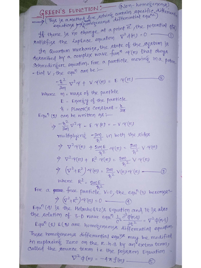 Green Function MSC | PDF