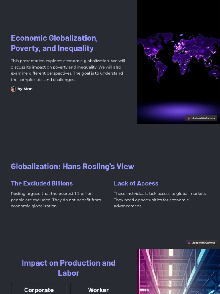Economic Globalization Poverty and Inequality | PDF | Economic ...
