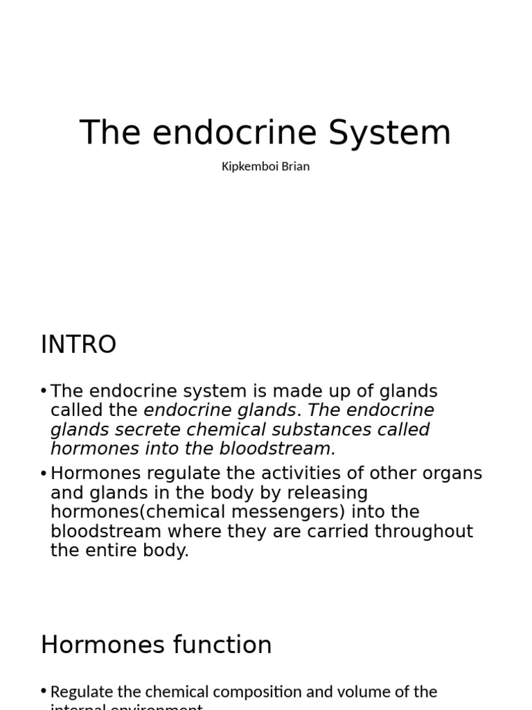 The Endocrine System | PDF | Endocrine System | Pituitary Gland