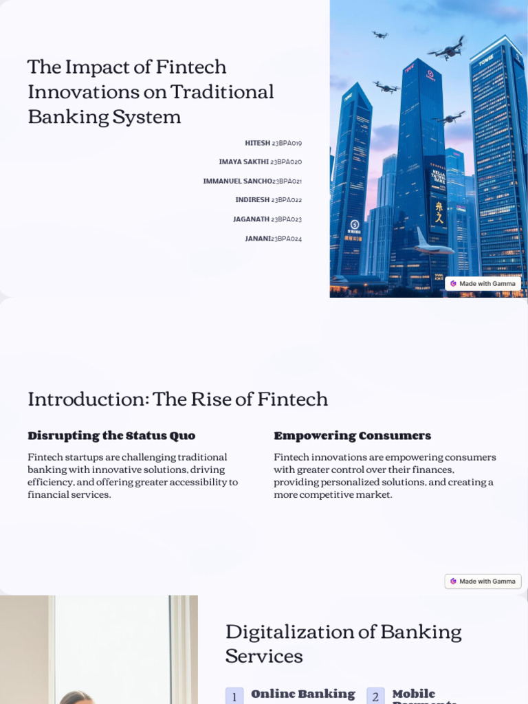 The Impact of Fintech Innovations On Traditional Banking System | PDF ...