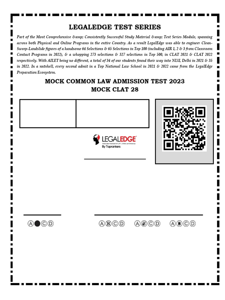 026acbc5fbbc5-Mock CLAT 28 Questions | PDF | Syntax | Semantics