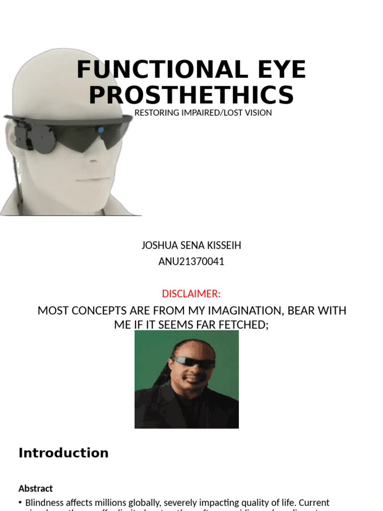 Functional Eye Prosthethics | PDF | Visual Cortex | Visual Perception