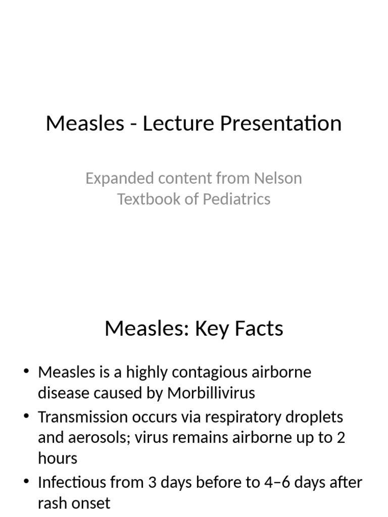 Measles_Lecture_Presentation_Expanded | PDF