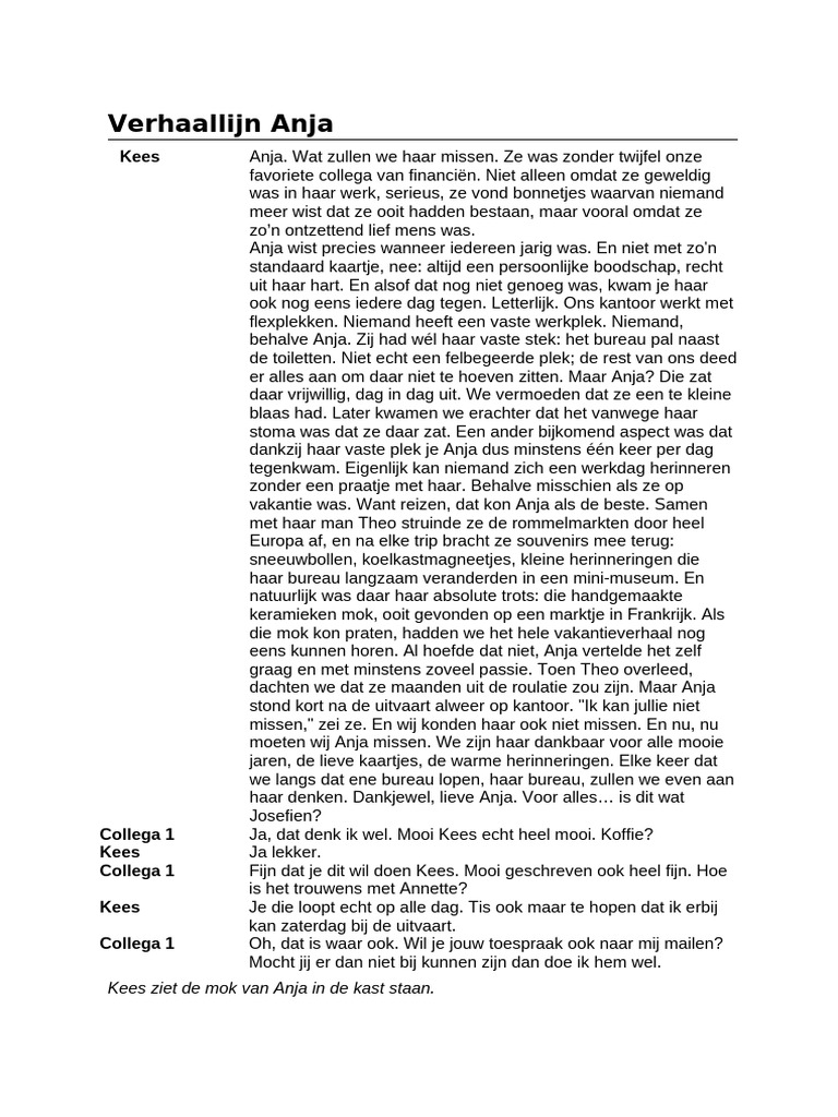 Verhaallijn Anja | PDF