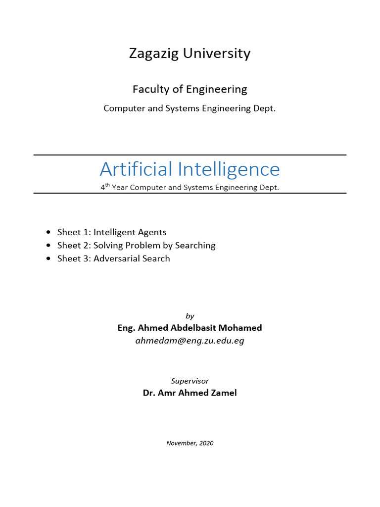 AI Sheet (1, 2, 3) V1.0 - Solution | PDF | Algorithms And Data ...