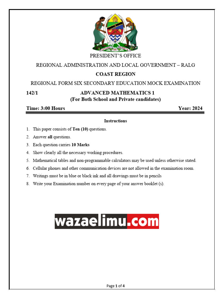Advanced Mathematics 1-1 | PDF | Standard Deviation | Applied Mathematics