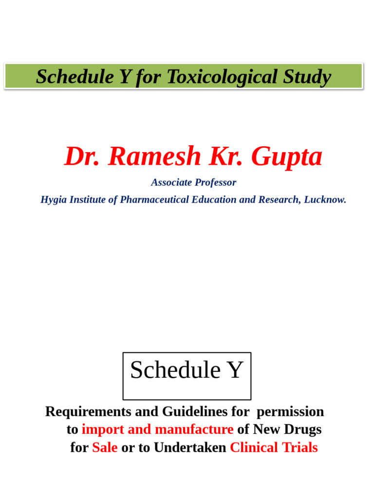 L5 OECD Guideline Schedule Y | PDF | Phases Of Clinical Research | Pregnancy