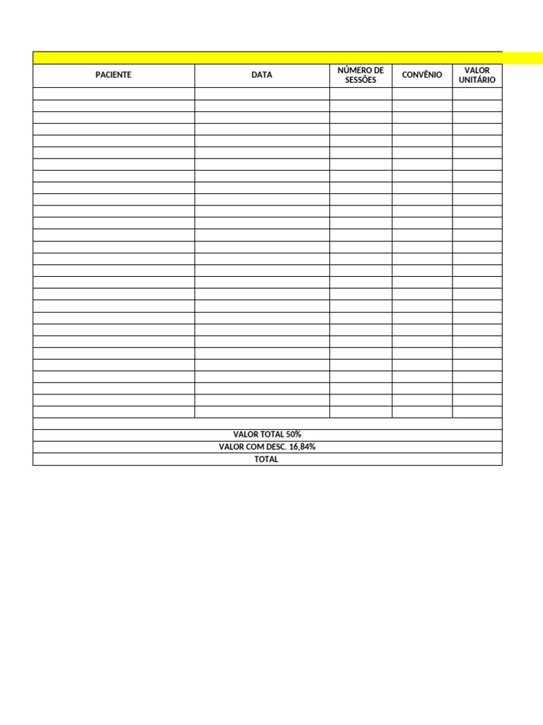 Modelo Planilha | PDF