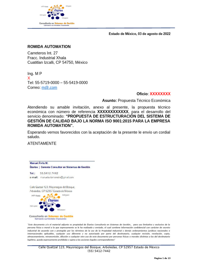Cotización Etarios | PDF | Propiedad | Auditoría
