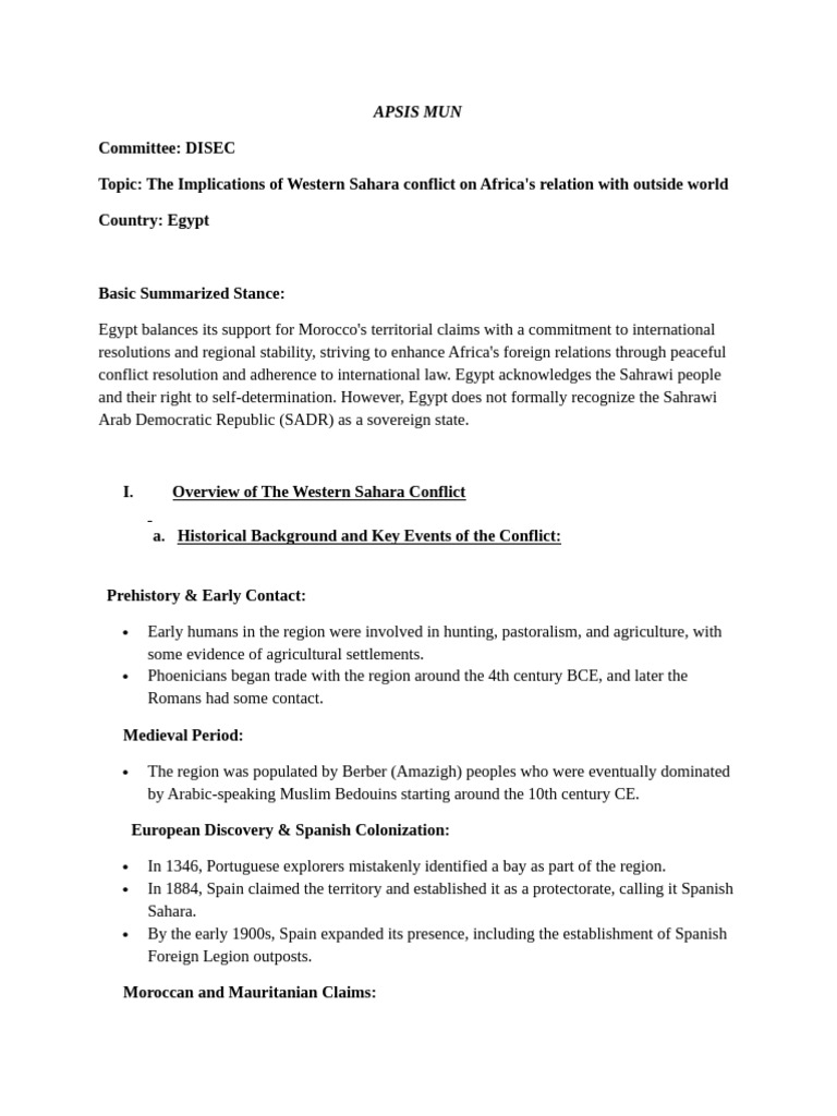 apsis mun | PDF | Western Sahara | Morocco
