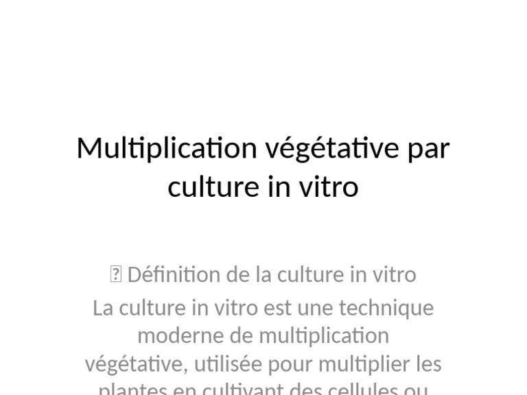 Multiplication Vegetative InVitro (5) | PDF