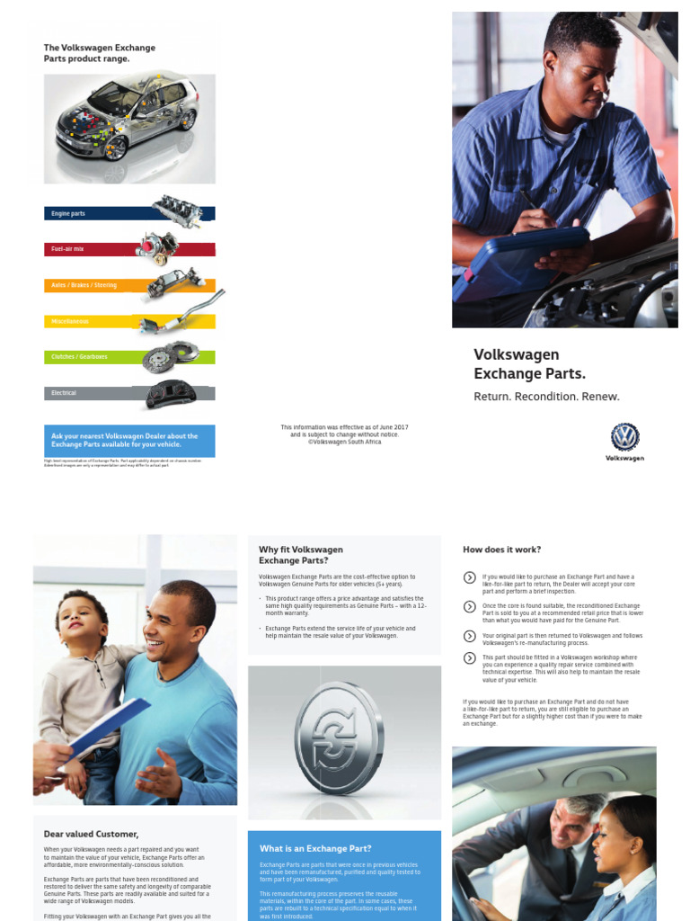 Exchange Parts Leaflet | PDF | Volkswagen | Car