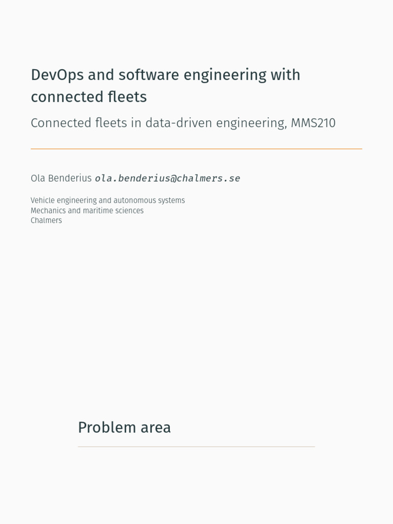 MMS210 Lecture 5 DevOps and Software Engineering With Connected Fleets | PDF | Virtualization ...