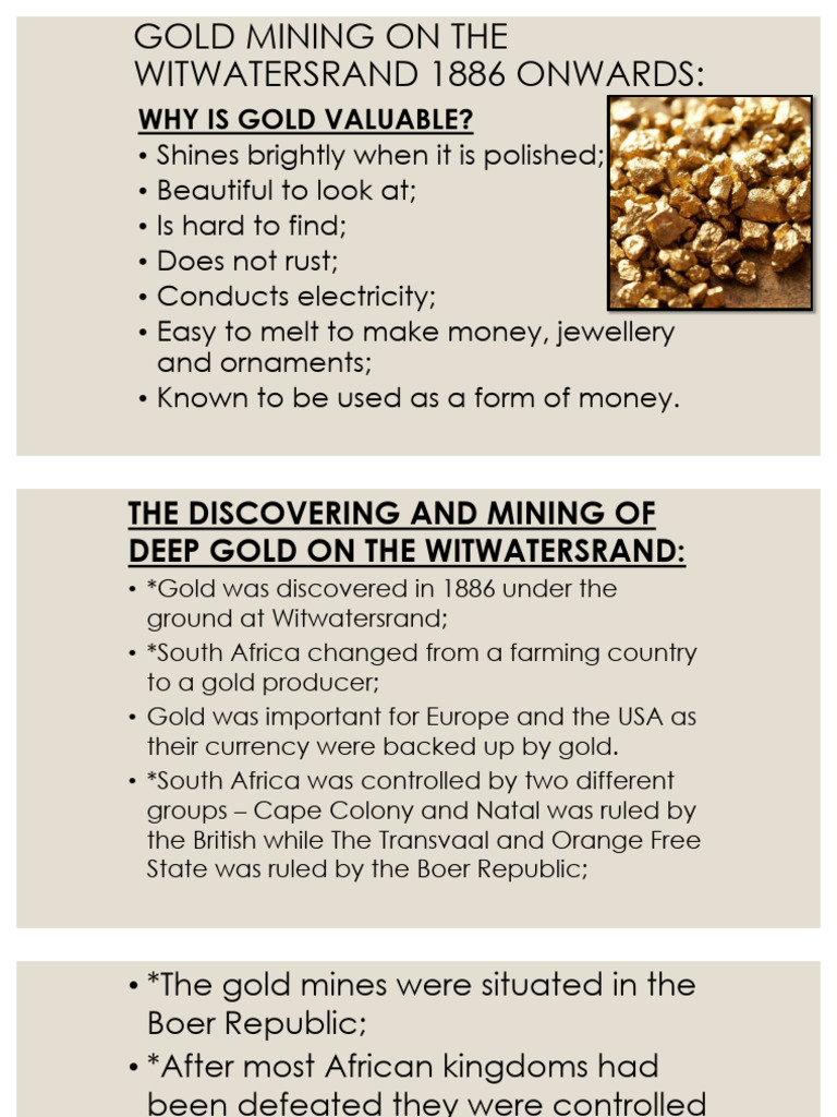 History 4/3 Gold Mining 1886 | PDF | Mining | Gold