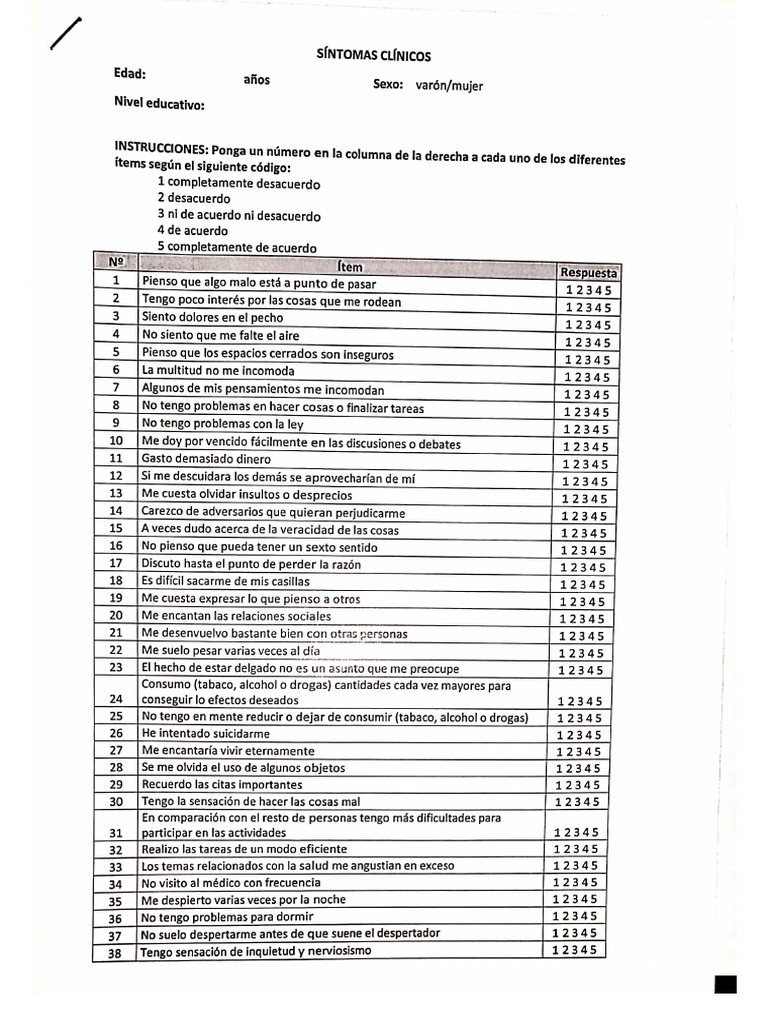 Sintomas Clínicos | PDF