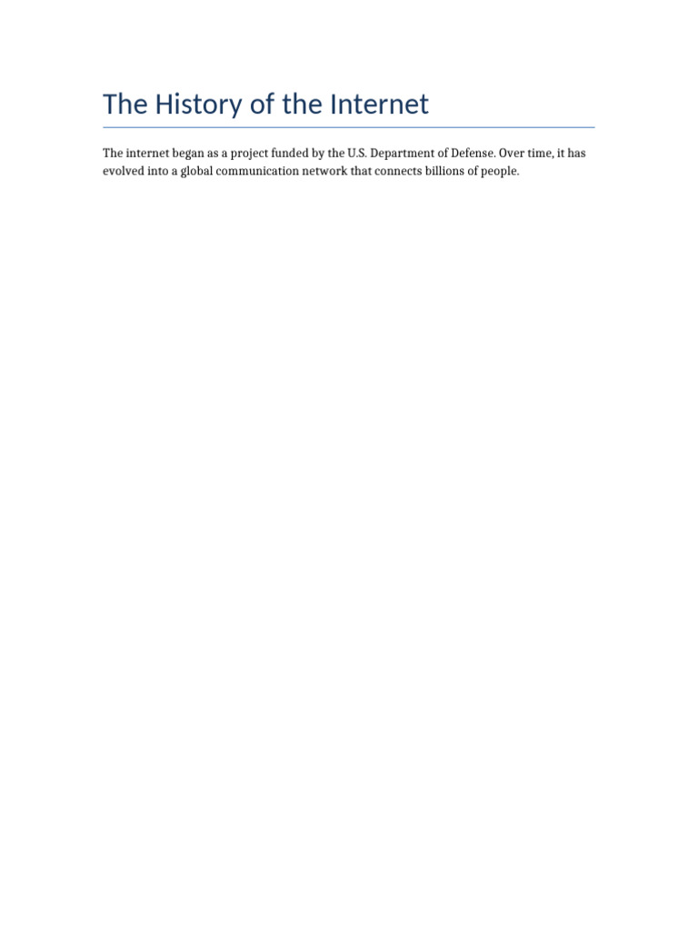 The History of The Internet | PDF