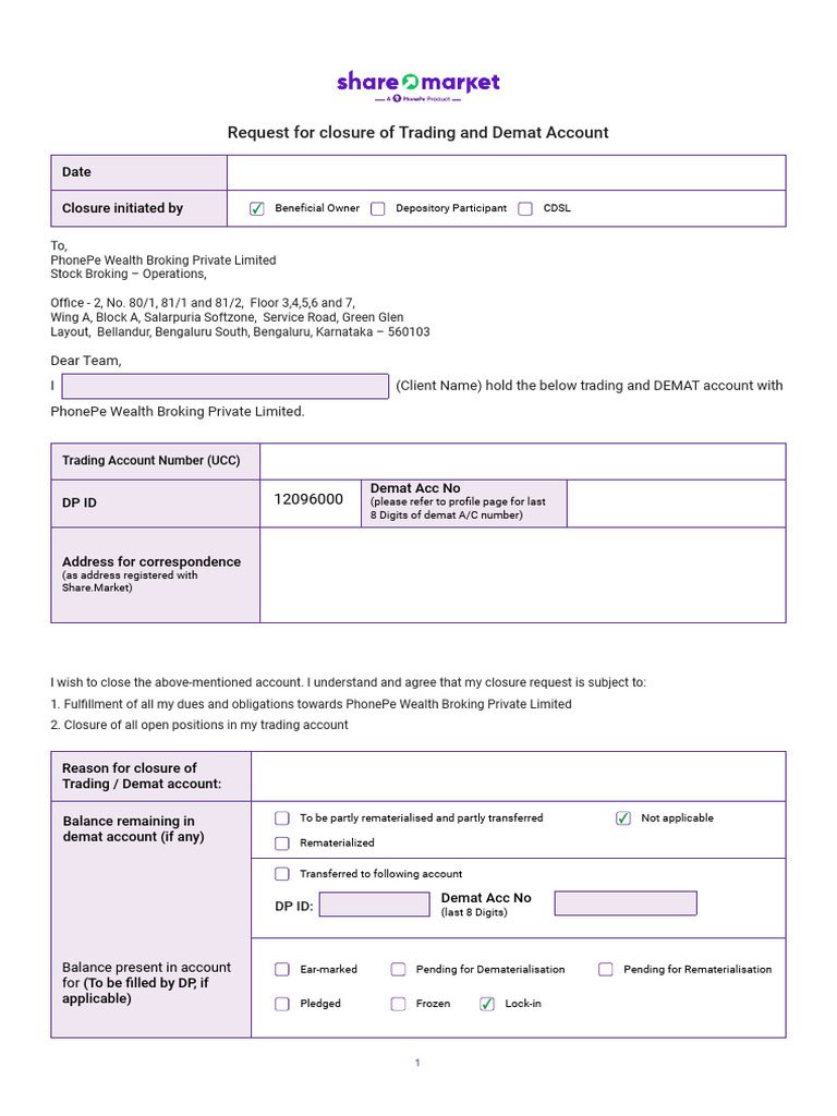 Close Your PhonePe Demat Account | PDF