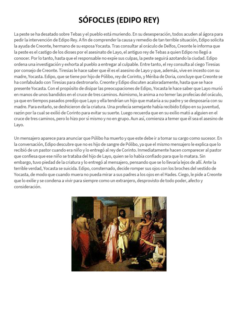 SÓFOCLES | PDF | Edipo | Mitología Boeotiana