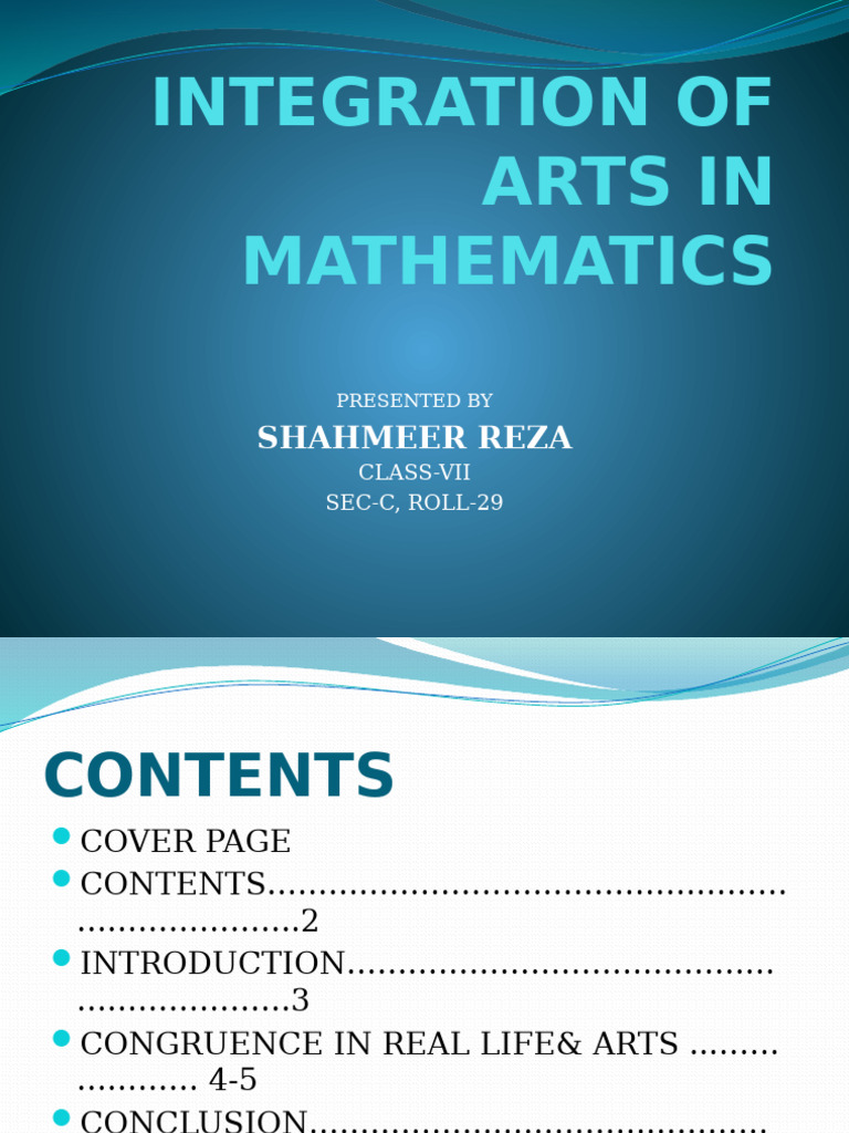 Arts and Mathematics Integration Guide | PDF | Shape | Mathematics