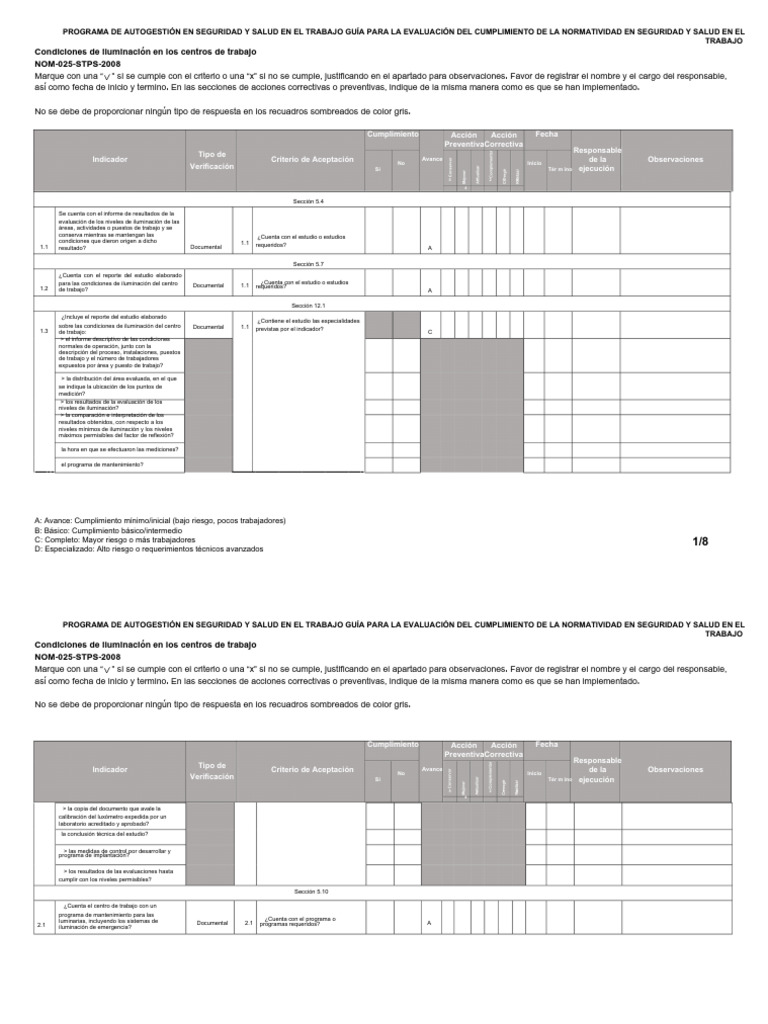 Nom 025 STPS 2008 | PDF