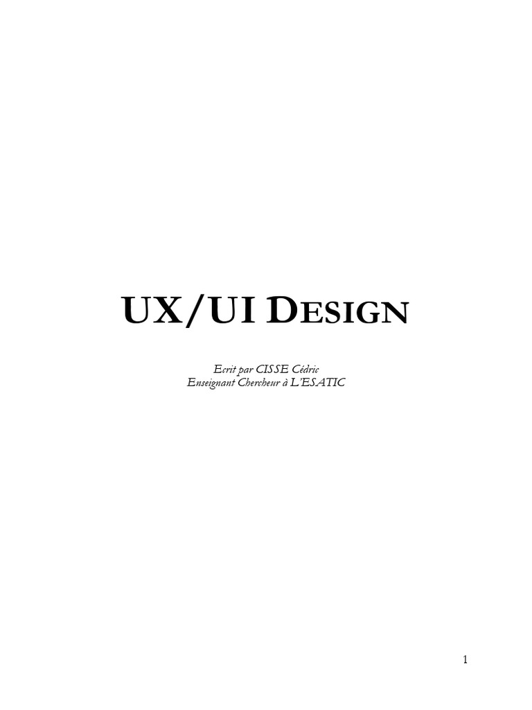 Cours sur UX/UI Design et Méthodologie | PDF | Utilisabilité ...