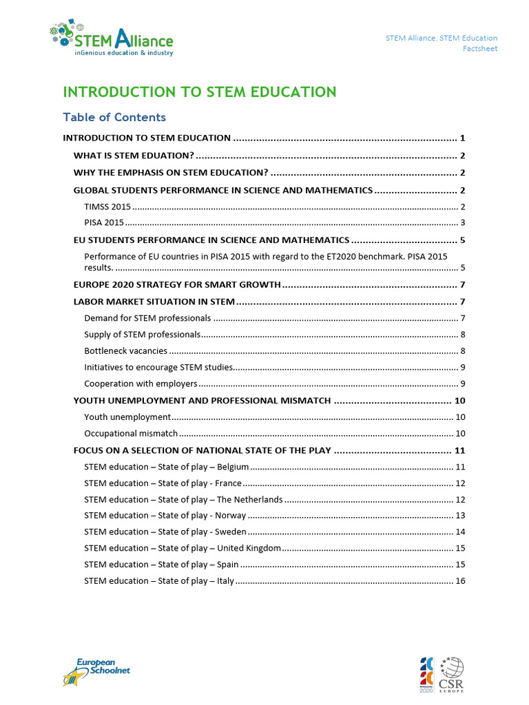 STEM Education Overview and Insights | PDF | Science, Technology ...
