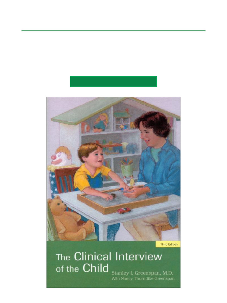(PDF Ebook) The Clinical Interview of The Child 3rd Edition Official ...