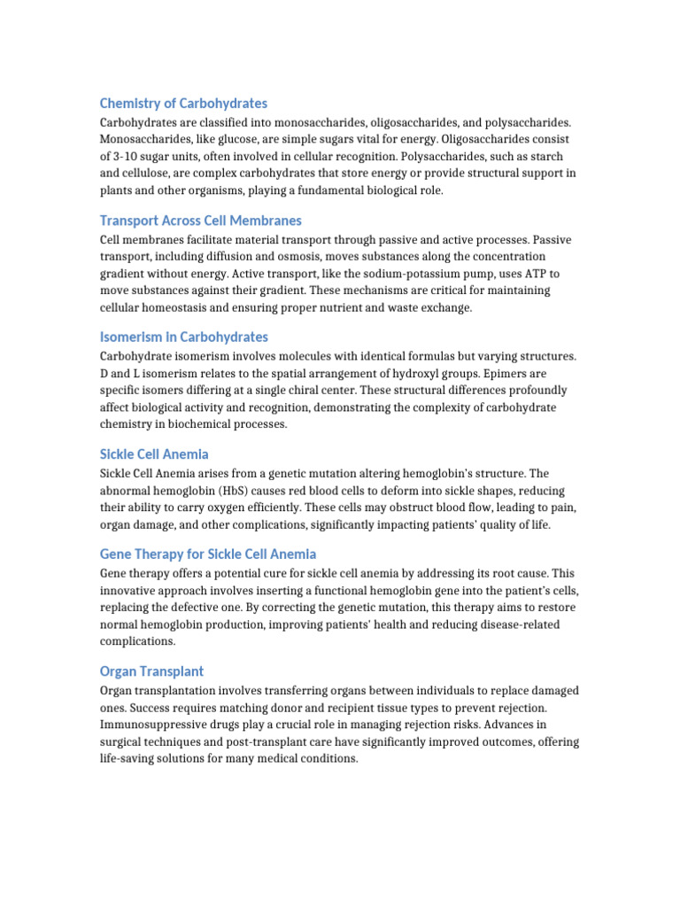 Biochemistry Assignment | PDF | Carbohydrates | Cell (Biology)
