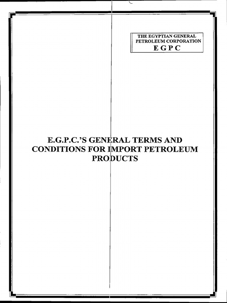 EGPC IMPORT GT&Cs | PDF