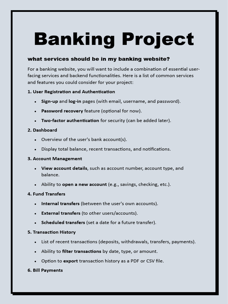 Banking Project | PDF