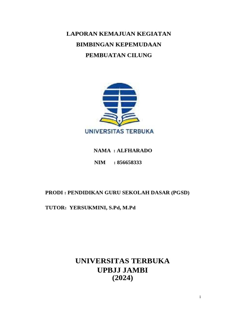 Laporan Lengkap Tugas PBK RADO | PDF