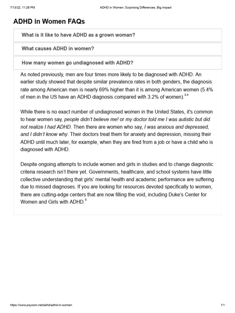 ADHD in Women_ Surprising Differences, Big Impact4 | PDF