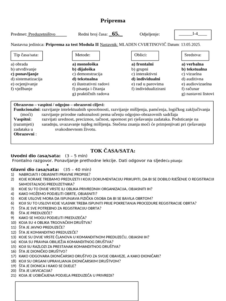 Priprema Za Test Modula 2 | PDF