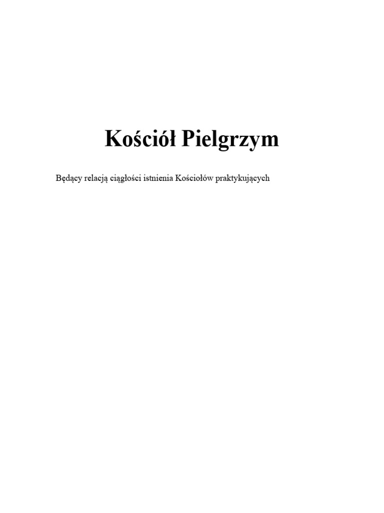 Kościół Pielgrzym - E.H. Broadbent | PDF