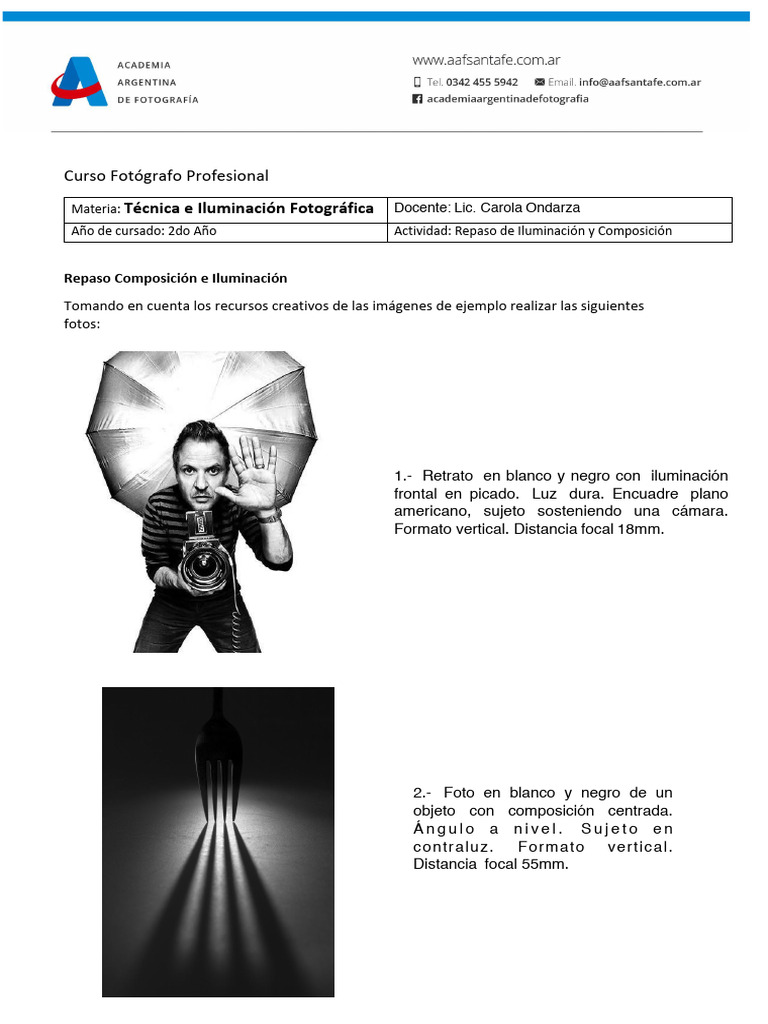 Práctica Repaso Composición | PDF | Cámara | Ligero