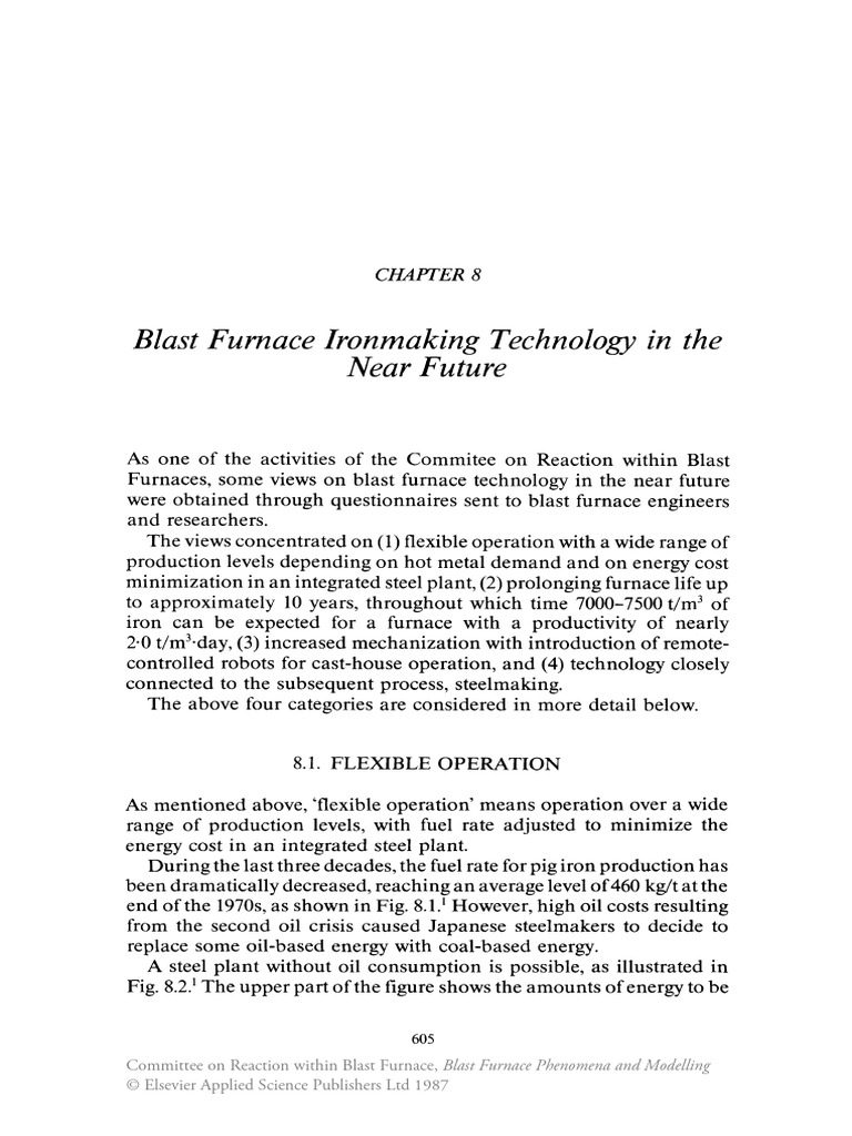 blast-furnace-ironmaking-technology-in-the-near-future-1987 | PDF | Steelmaking | Blast Furnace