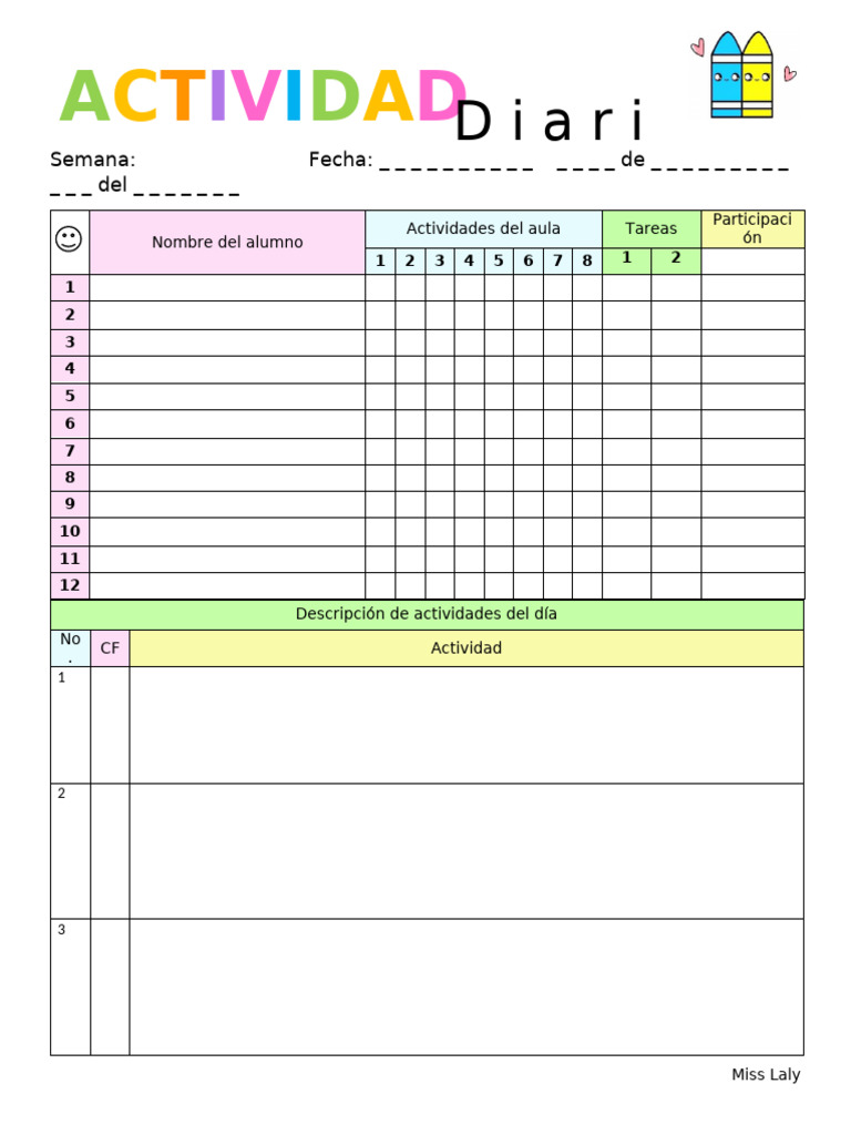 Actividades Diarias | PDF