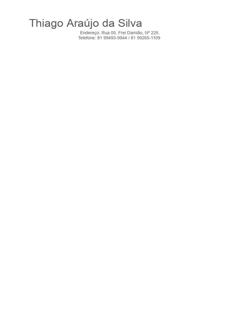 Curriculo - Thiago - 2 | PDF