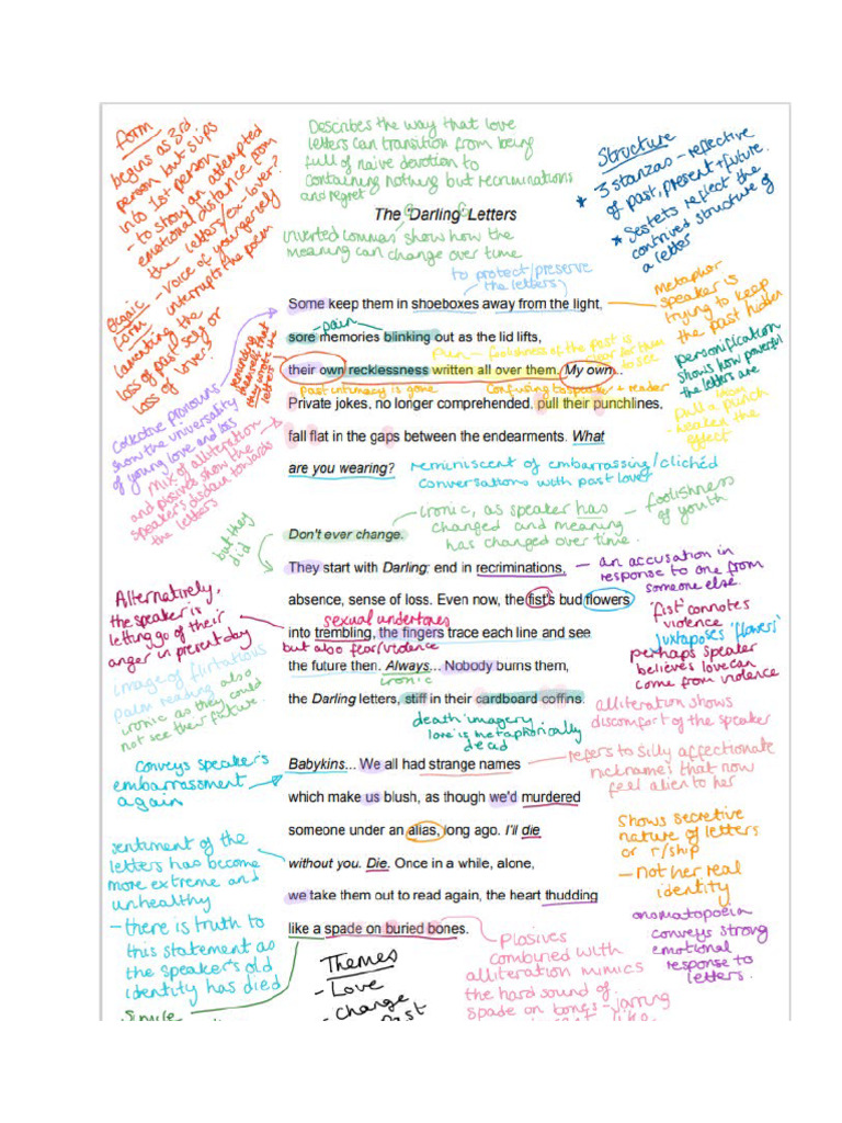 The Darling Letters - Annotations | PDF