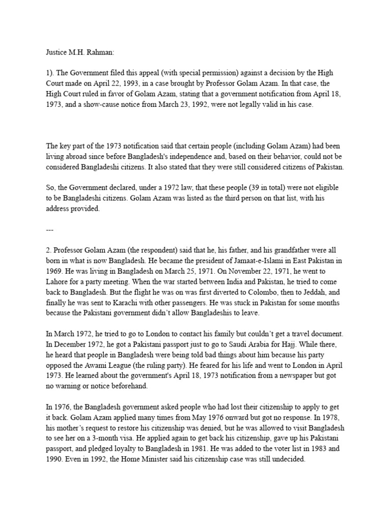 Golam Azam | PDF | Justice | Crime & Violence