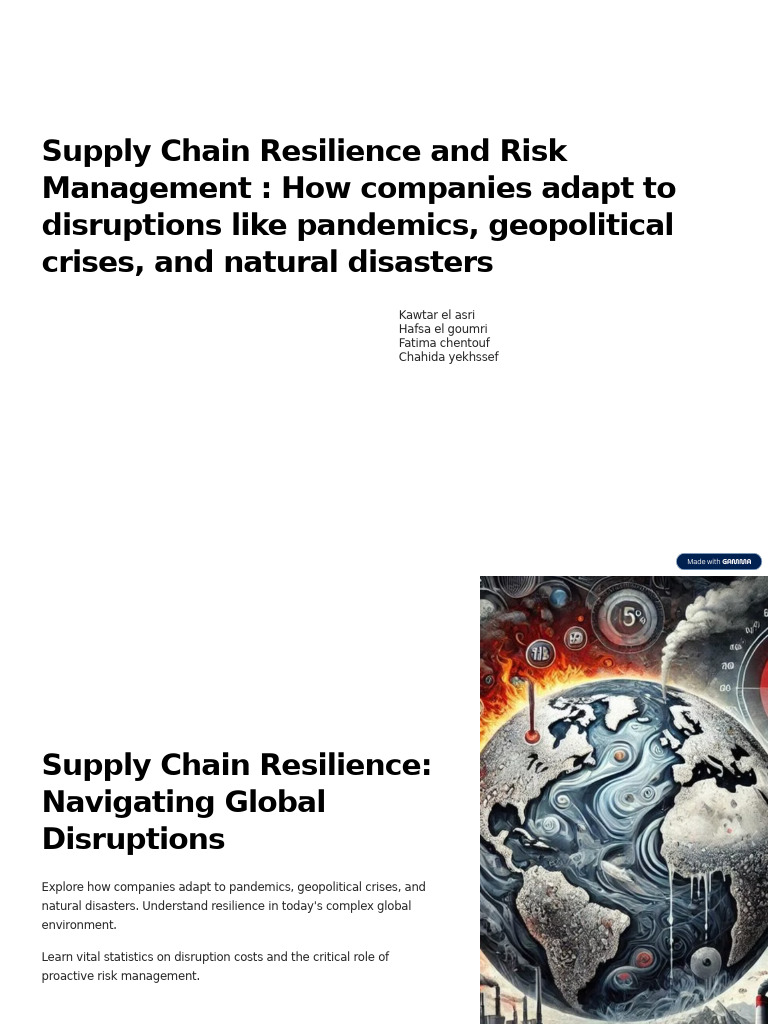 Supply Chain Resilience and Risk Management How Companies Adapt To ...