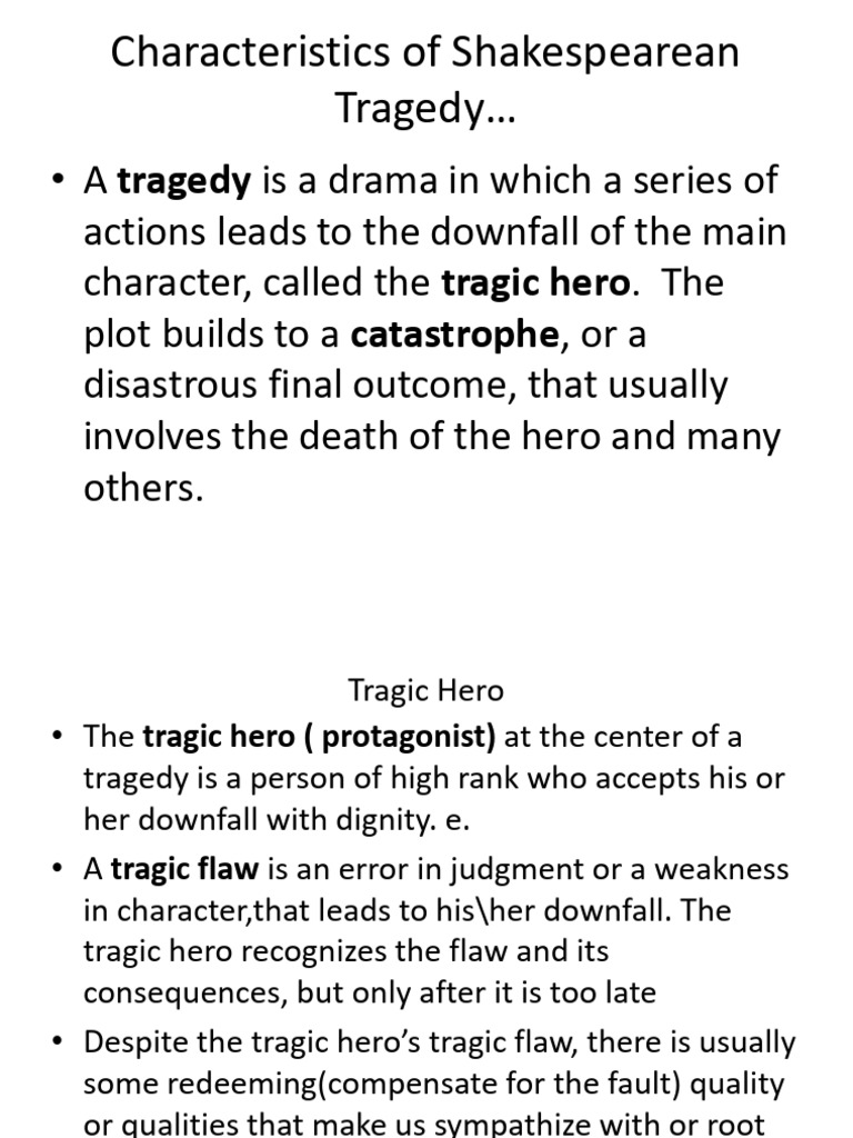 Characteristics of Shakespearean Tragedy | PDF
