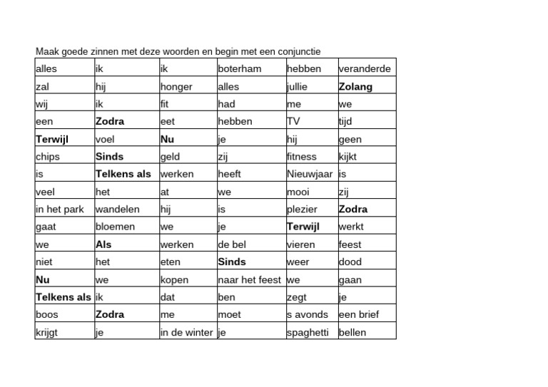 Maak Goede Zinnen Met Deze Conjuncties | PDF