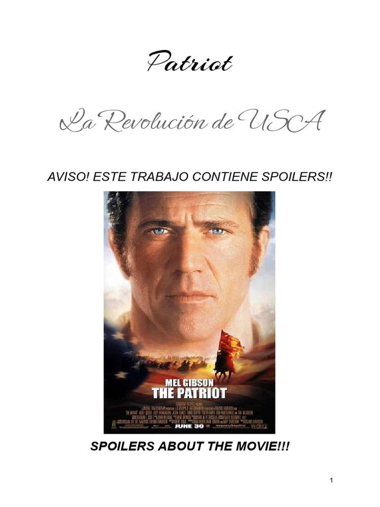 Patriot | PDF | revolución Americana