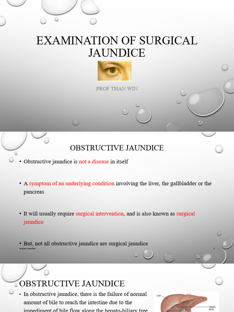 Examination of Surgical Jaundice | PDF | Bile | Gallbladder