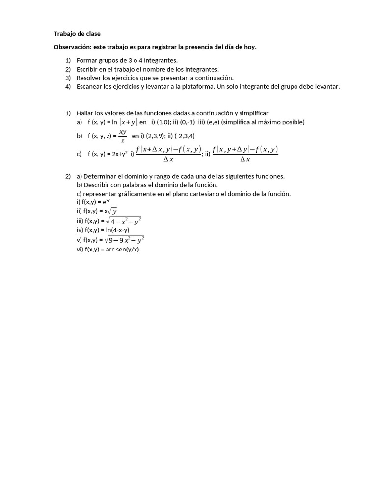 Trabajo de Clase | PDF