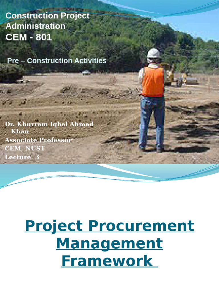 Lec 3 CPA Pre-Construction Activities | PDF | Request For Information ...