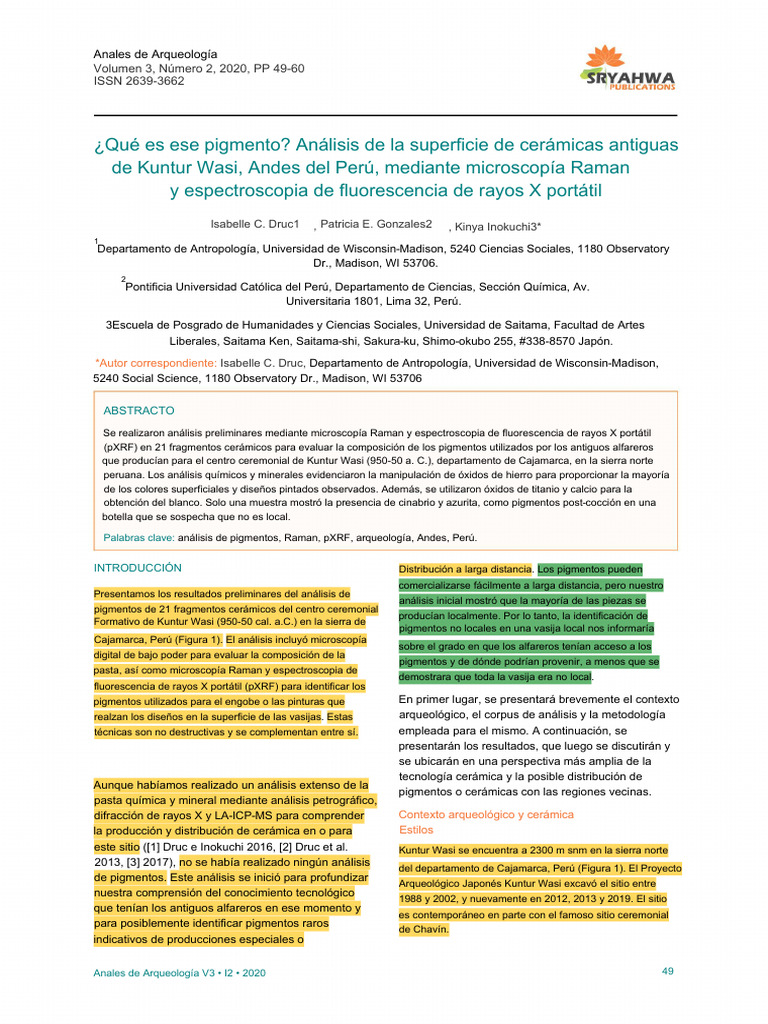 Druc Et Al. 2020 | PDF | Cerámica | Pigmento