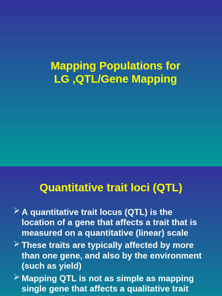 Mapping Populations | PDF