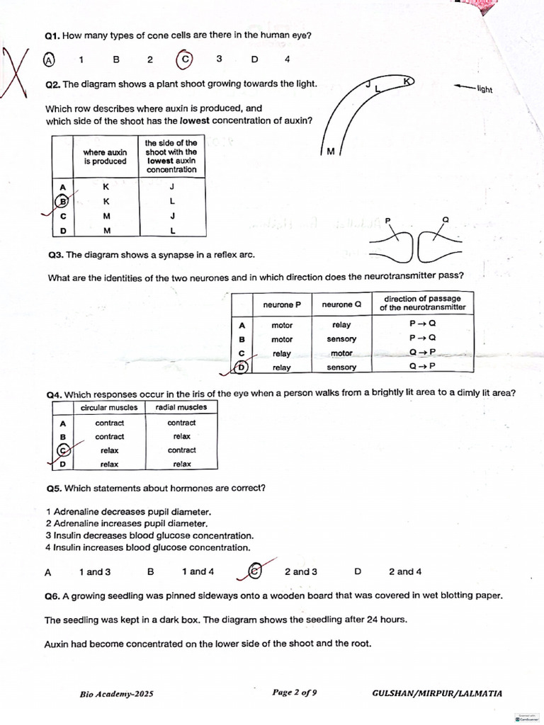 Bio ch-5 Mock | PDF